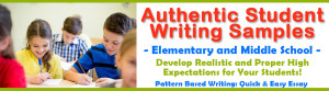 Student Writing Samples and Analysis for Elementary, Middle School, and ...