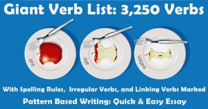 Giant Verb List: 3,250 Verbs Plus Spelling Rules and Irregular Verbs ...